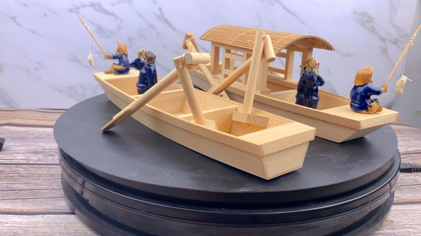 小木船摆件模型