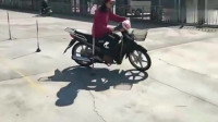 女骑士增驾摩托车E照训练考试,没有想象中的那么难!
