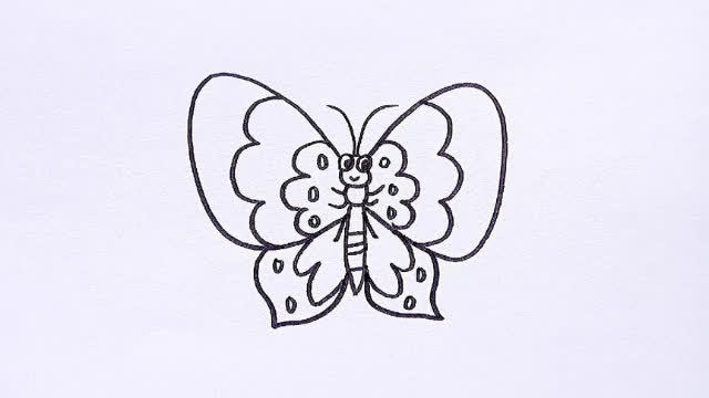 很简单的蝴蝶,亲子简笔画教学!