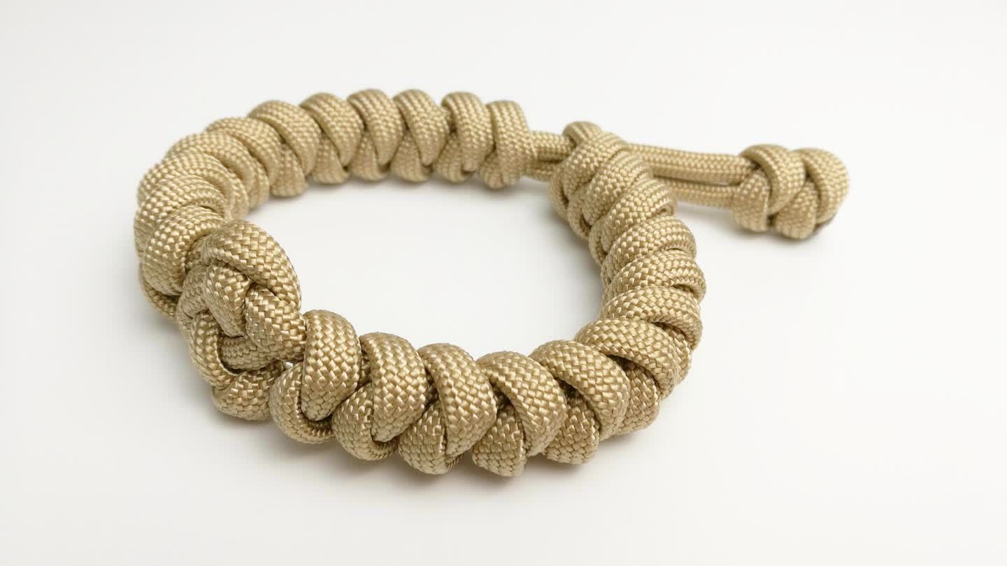 一根绳子编制款简单的装饰手链,两分钟学会