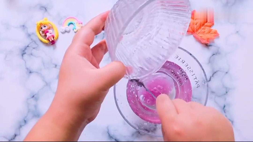 厨房1种材料自制假水,用水一泡就能成型,无硼砂无胶水无粘土!