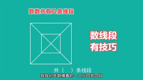 小学二年级奥数题,数线段还再一条一条的数吗?我教你一个技巧!