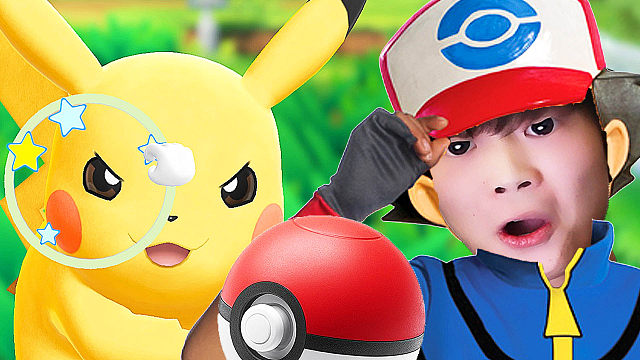 精灵宝可梦Lets Go 超真实捉宝可梦体验!皮卡丘萌翻天!