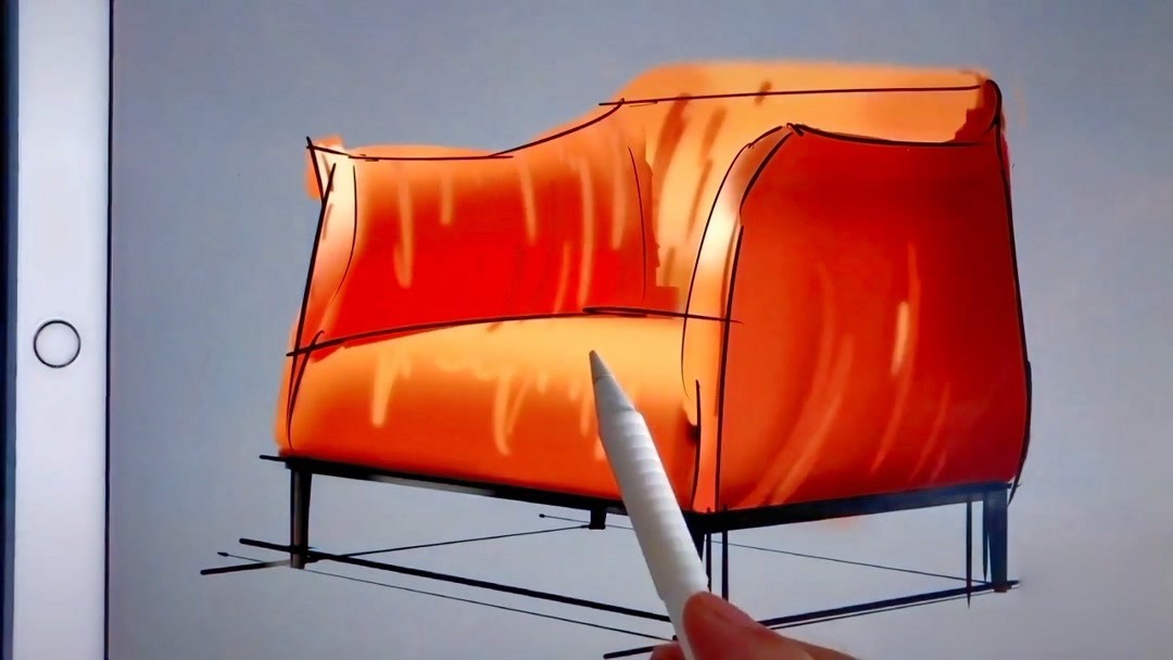 原来自带的笔刷很好用,有水彩渲染的效果!