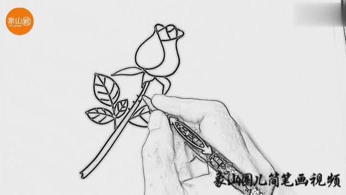 1分钟儿童简笔画教程:玫瑰花画法