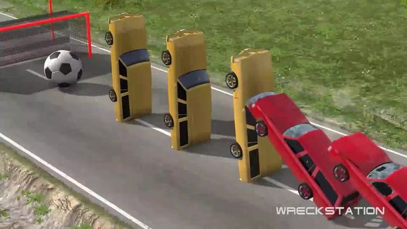 模拟汽车:这个足球能进吗?