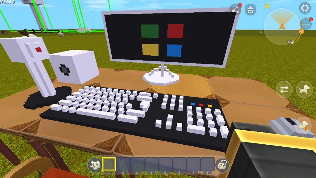 迷你世界:超牛的微缩模型电脑设备 在迷你里面用电脑拍视频