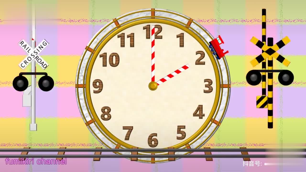 认识时钟刻度,1点,2点一直到12点!