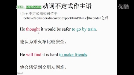 胡大勇英语第五讲 动词不定式做主语