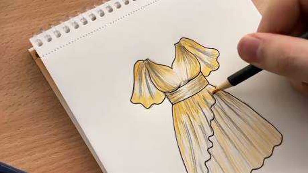 5分钟看完小朋友马上学会画一条美美的公主裙