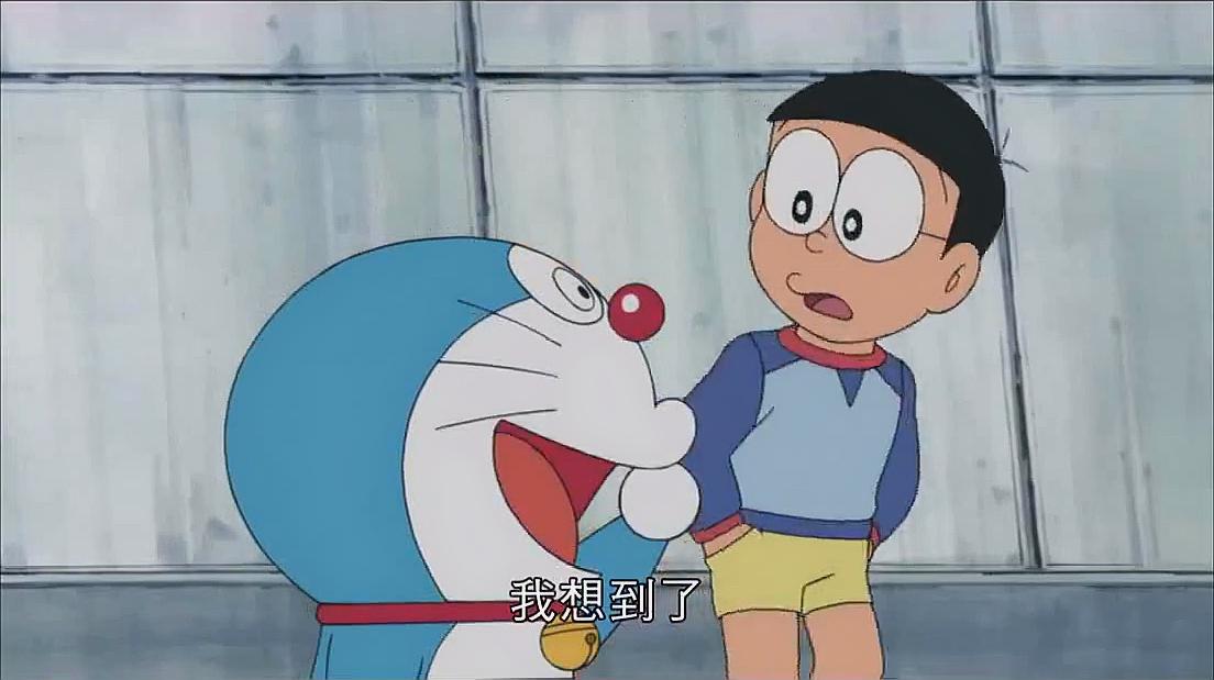 哆啦A梦:A梦拿出道具,给男孩带上后,结果他们成为了明星的朋友