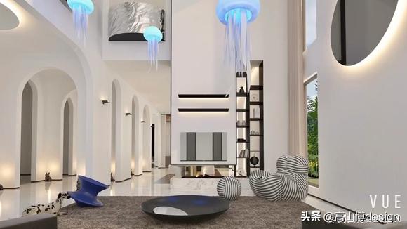 现代别墅室内装修设计案例-高山博DESIGN