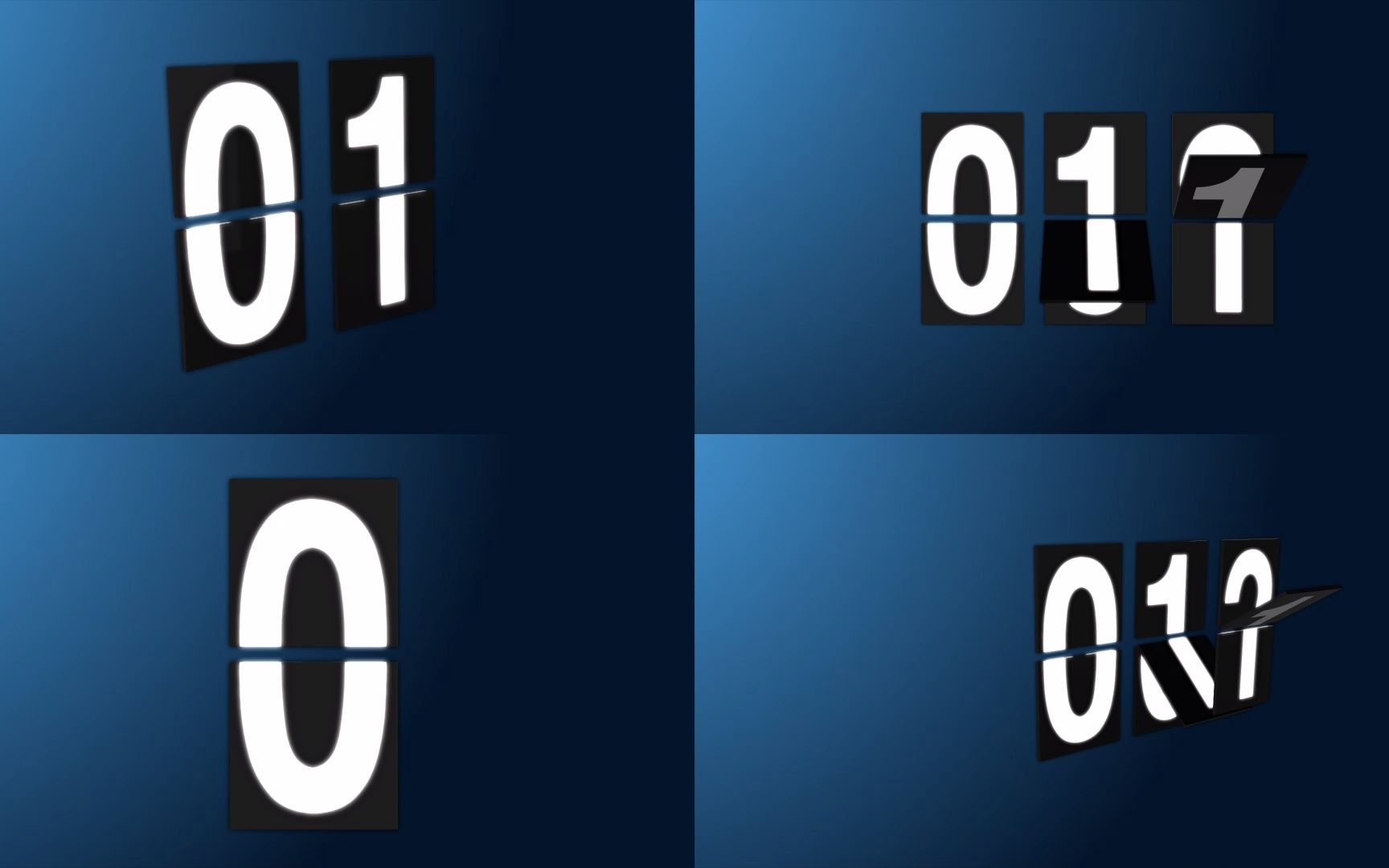 AE-19翻转倒计时牌卡片数字翻转