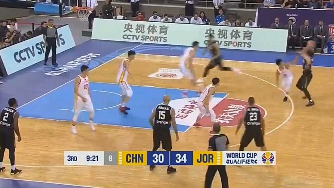 2018年男子篮球世界杯预选赛,中国对约旦第三节