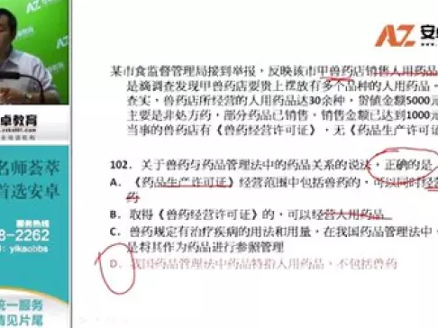【安卓教育】2015执业药师考试真题—药事管理与法规(下)