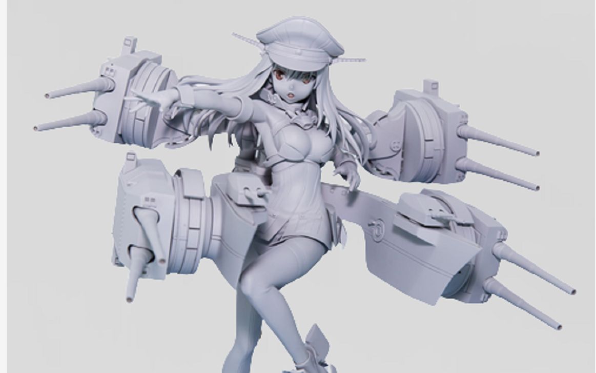 【ZBrush雕刻】手办模型舰船美少女ZB雕刻制作过程,零基础建模入门...