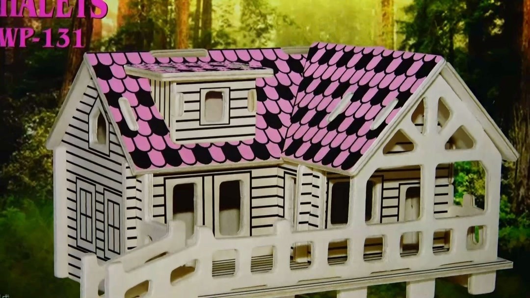 3D拼图-木质小木屋