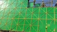 恺嵘建筑喷塑爬架网 防火爬架网 半钢脚手架爬架网