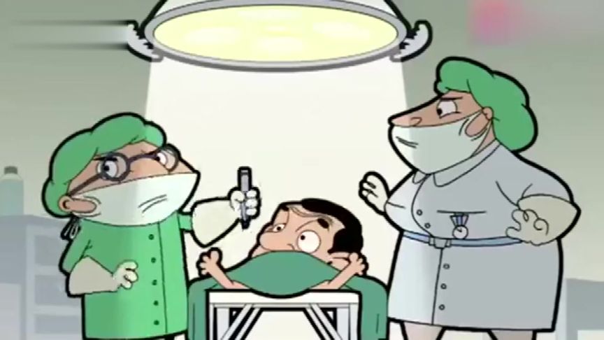 憨豆先生动画版:憨豆被胖医生误诊,差点被开膛,幸亏跑得快