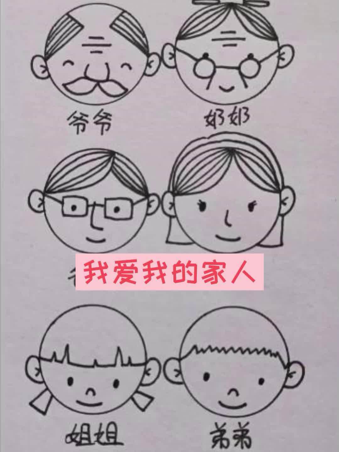 用硬币就能画出全家福哦,你学会了吗~来试试看全家福