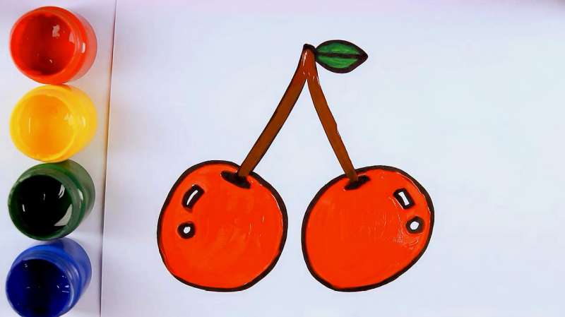 简易画教你画美味的樱桃