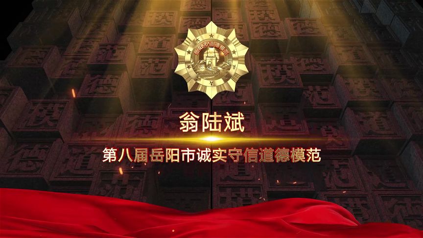 翁陆斌 第八届岳阳市诚实守信道德模范#湖南之声#岳阳