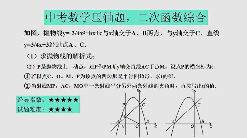 中考数学,二次函数压轴题,平行四边形存在性,分类讨论求坐标!
