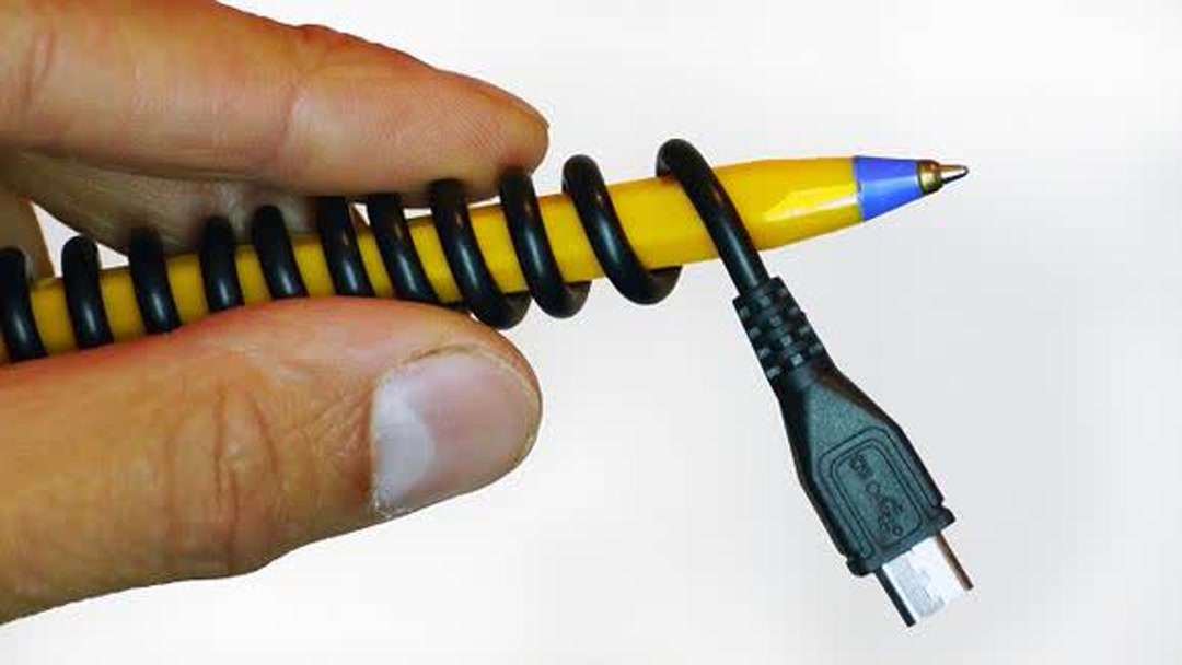 如何把数据线变成可伸缩的弹性数据线!