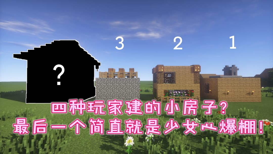 我的世界盘点:四种玩家建的小房子?最后一个简直就是少女心爆棚