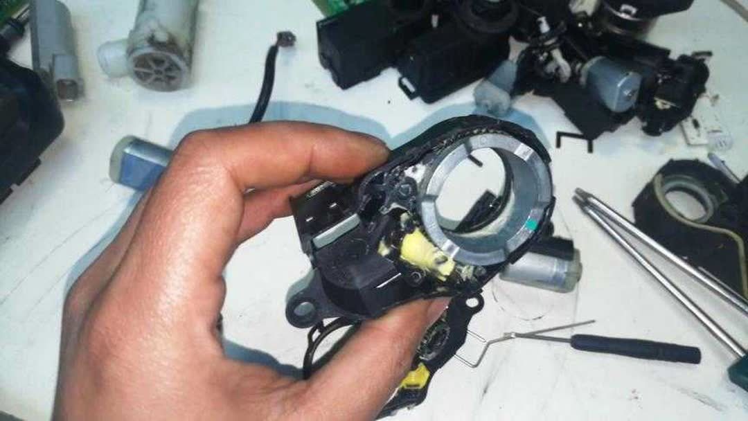 拆电动折叠后视镜驱动马达,看看结构和原理