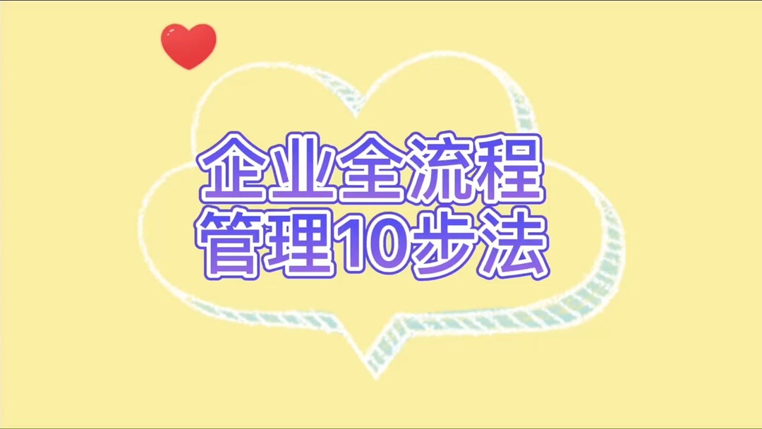 企业全流程管理10步法4