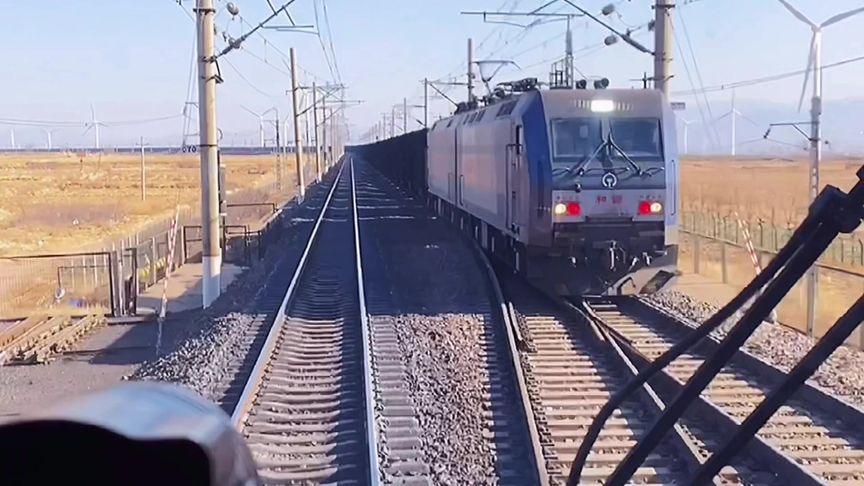 节奏卡点|大秦铁路线上,两列万吨重载列车正在会车#节奏卡点