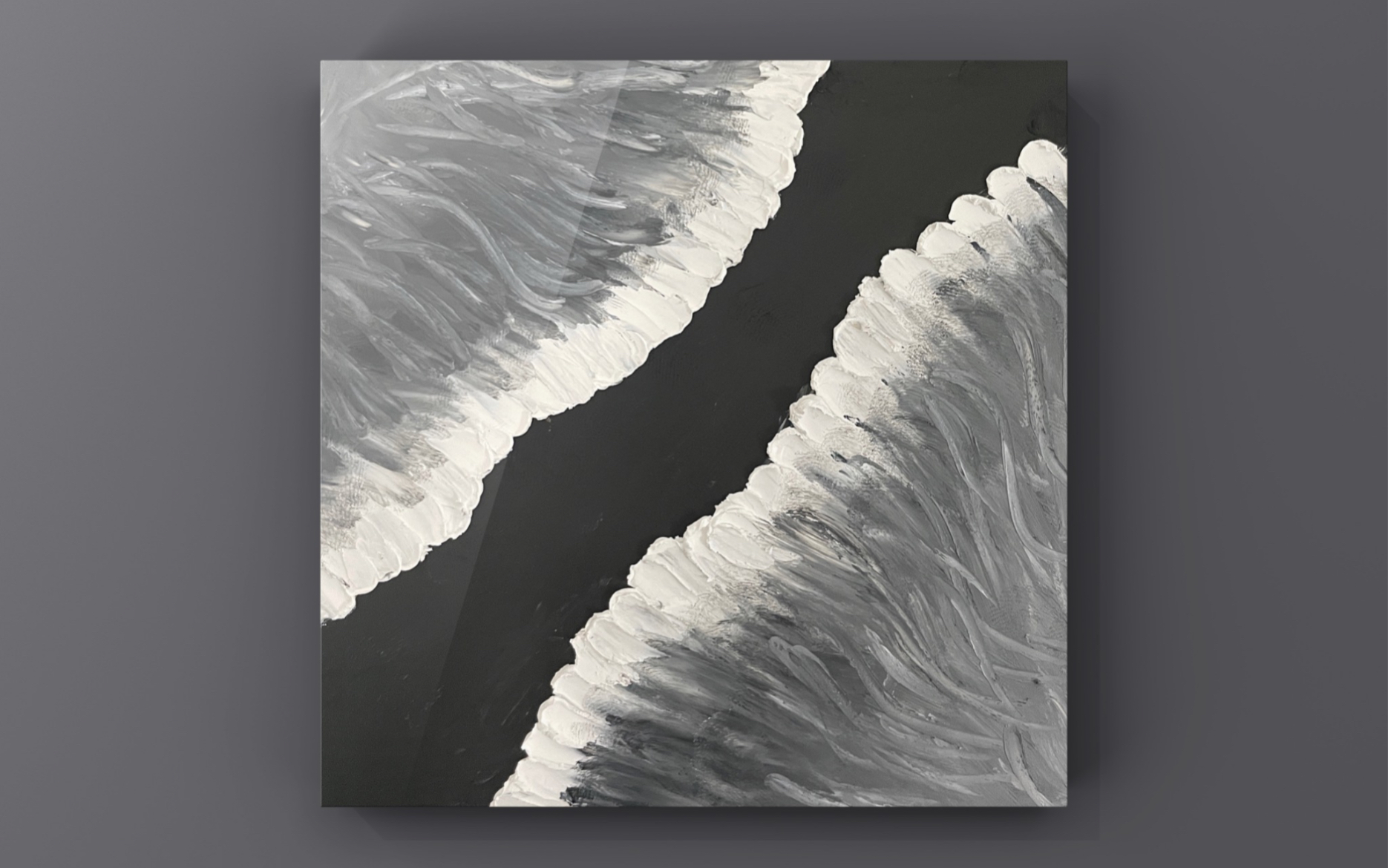 油画棒|经典色系海浪(视频教程)新手入门!黑白灰永远的经典色。超级...