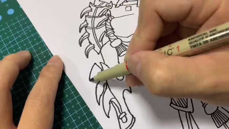 和平精英木耀青龙怎么画