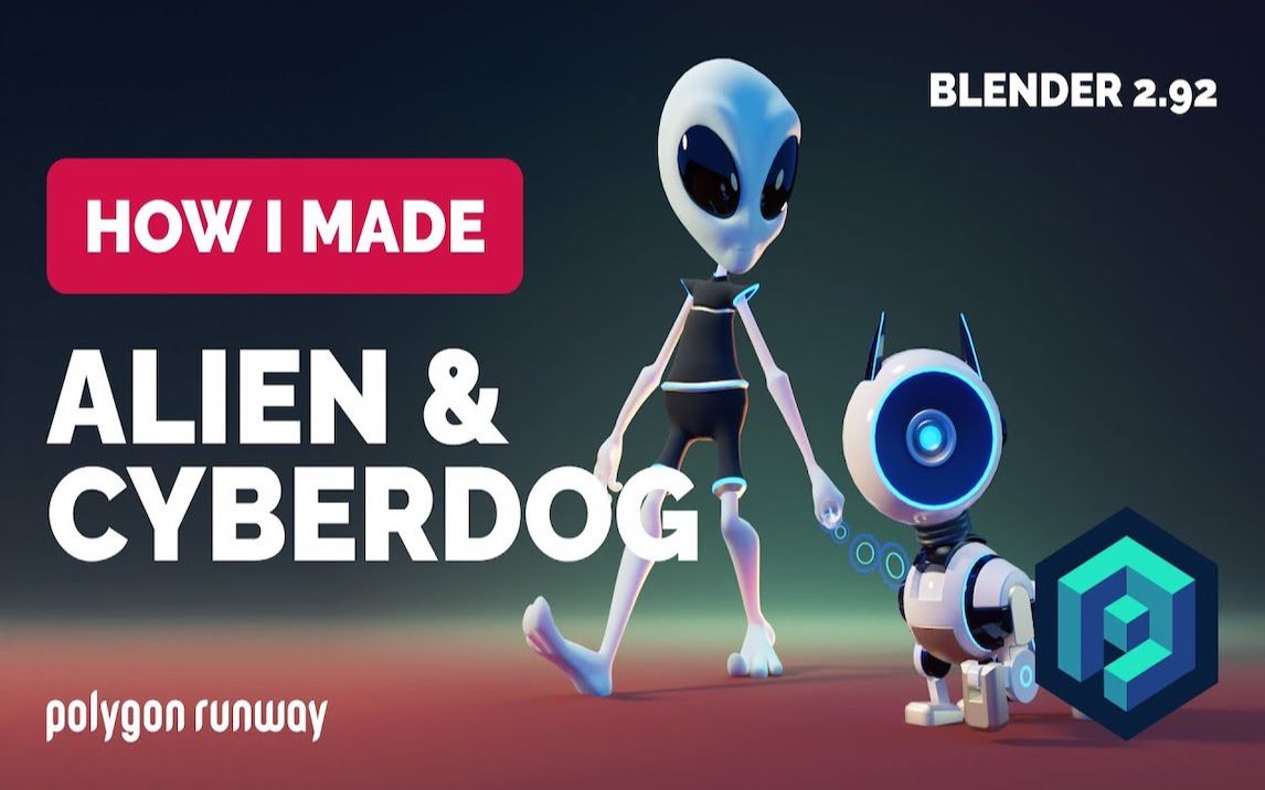 【Blender 2.9】外星人与机器狗 - 3D建模与绘制过程