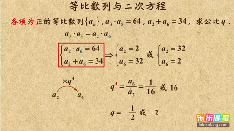 等比数列与二次方程