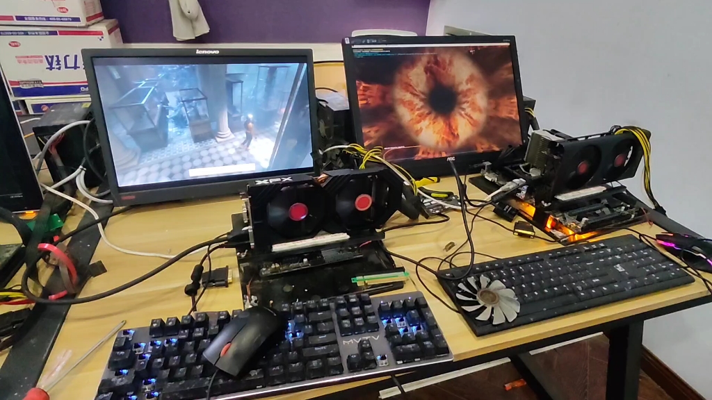 矿卡 讯景580-8G 大黑狼 3dmark压力测试