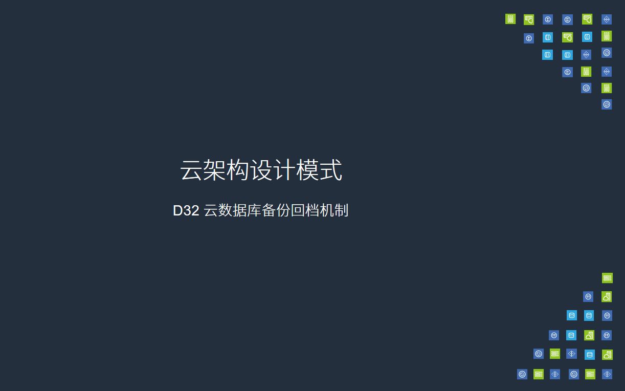 云架构设计模式-B32-云数据库备份回档机制