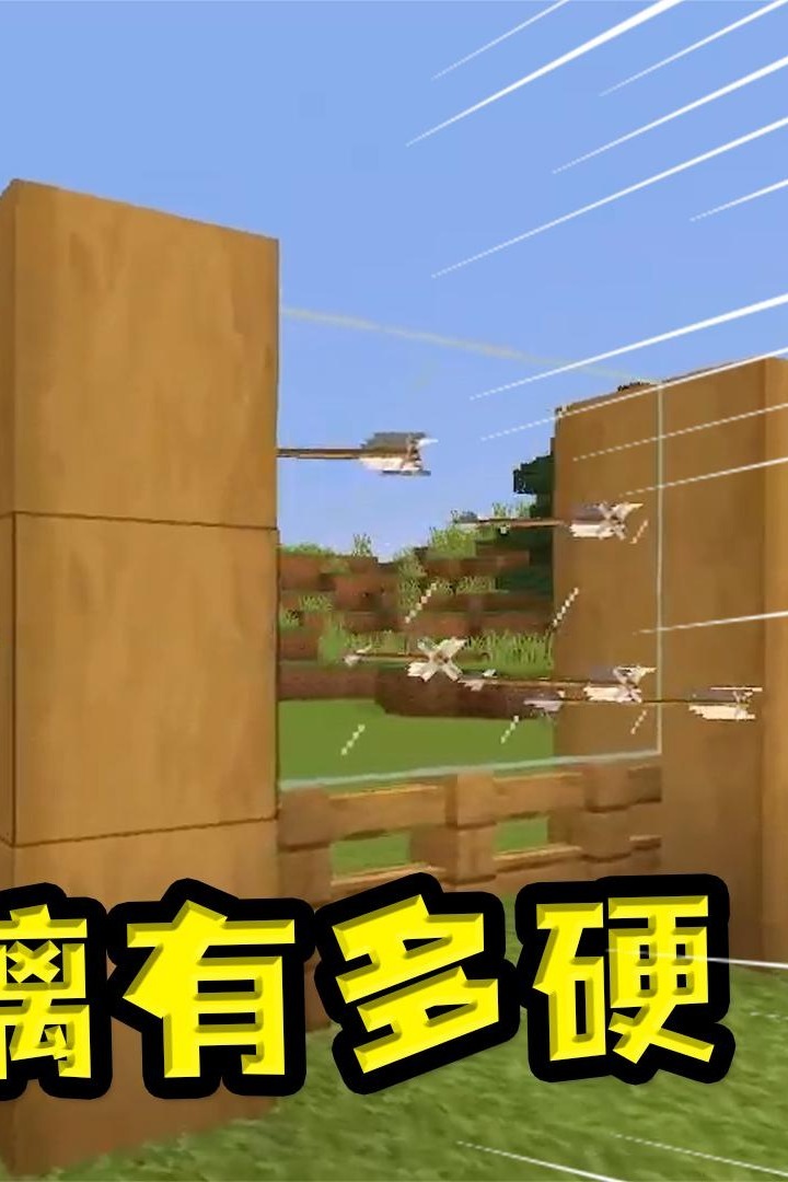 我的世界:你知道MC的中国制造的玻璃有多硬?弓箭射都不破