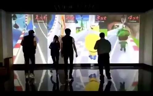 体感多人跑酷 多人追逐游戏 Kinect多人动作检测 儿童互动 游乐园 儿童...