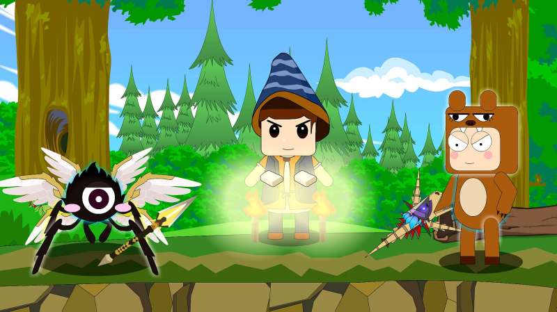 迷你世界格斗动画第403集:熊孩子、大眼蛛抢商人的年糕