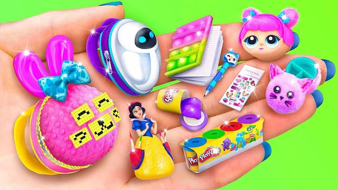 芭比娃娃装粉:惊喜娃娃的8个迷你学习用品,你们更喜欢哪一个呀