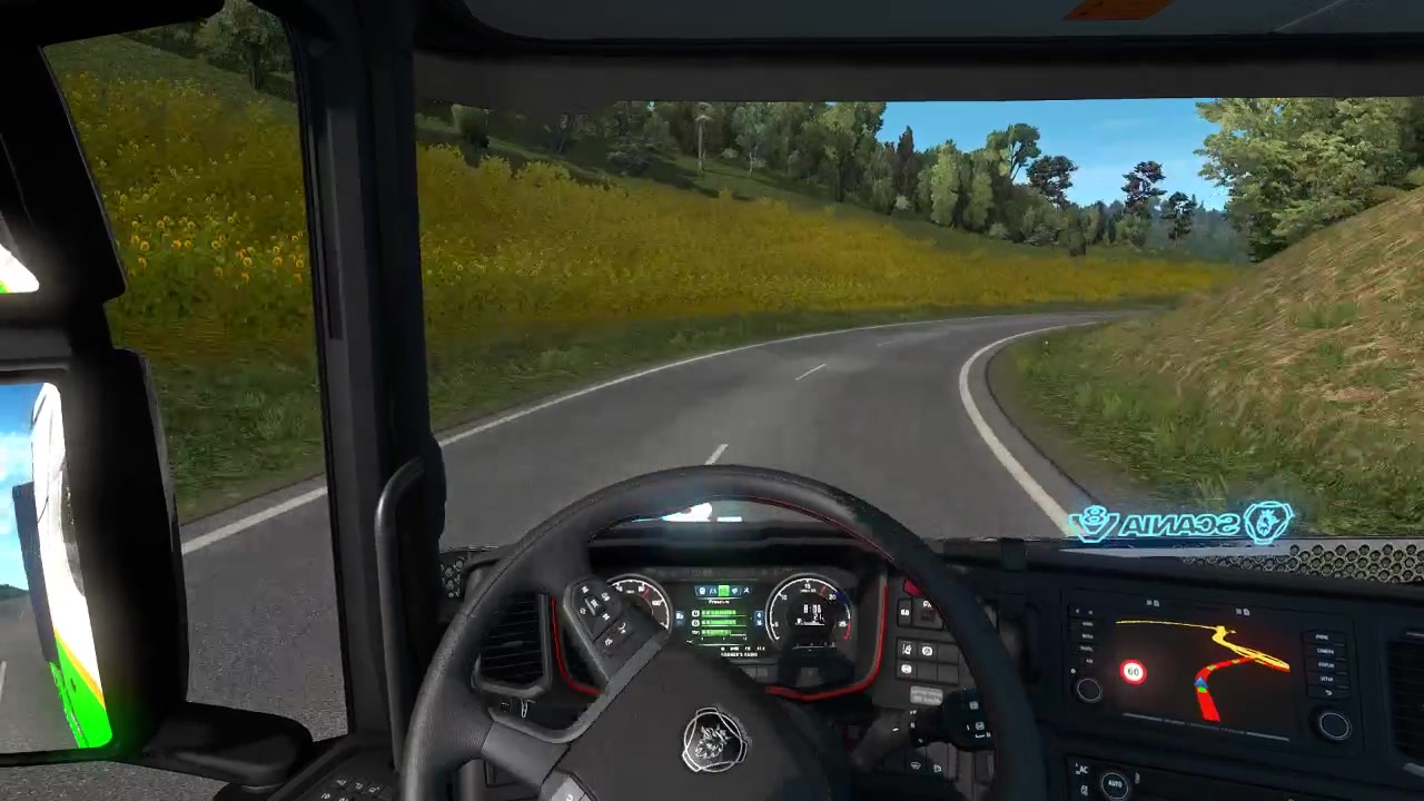 【欧洲卡车模拟2】新电脑试玩,画质,性能提高~,接了2任务加了个斯堪...