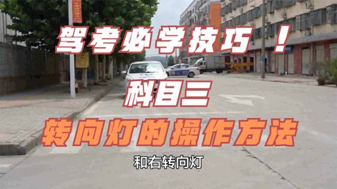 科目三你必须学会的考试技巧 3~转向灯的操作方法