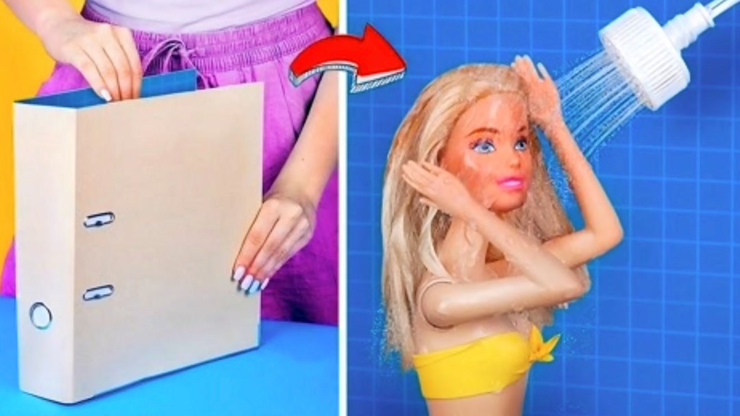 实用生活小妙招:用学习用品给芭比娃娃做家具,这个想法太奇妙了