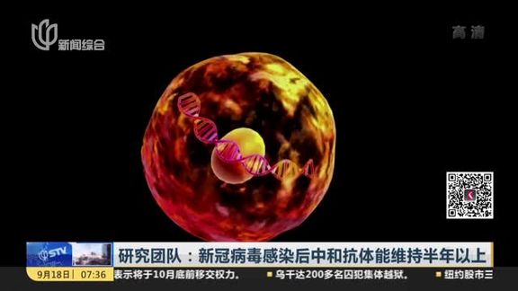 研究团队:新冠病毒感染后中和抗体能维持半年以上