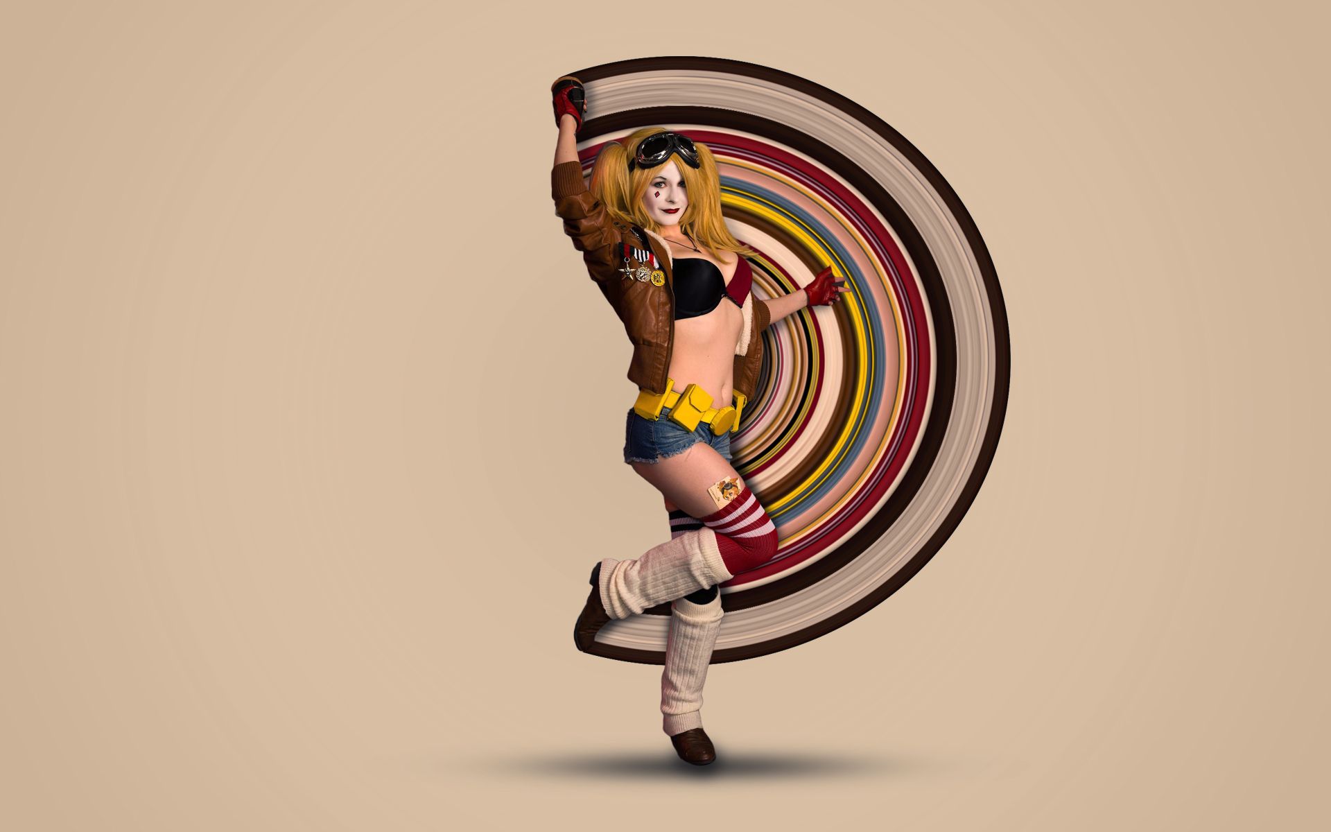 Photoshop操作,PS图片合成,PS作品圆形像素拉伸效果