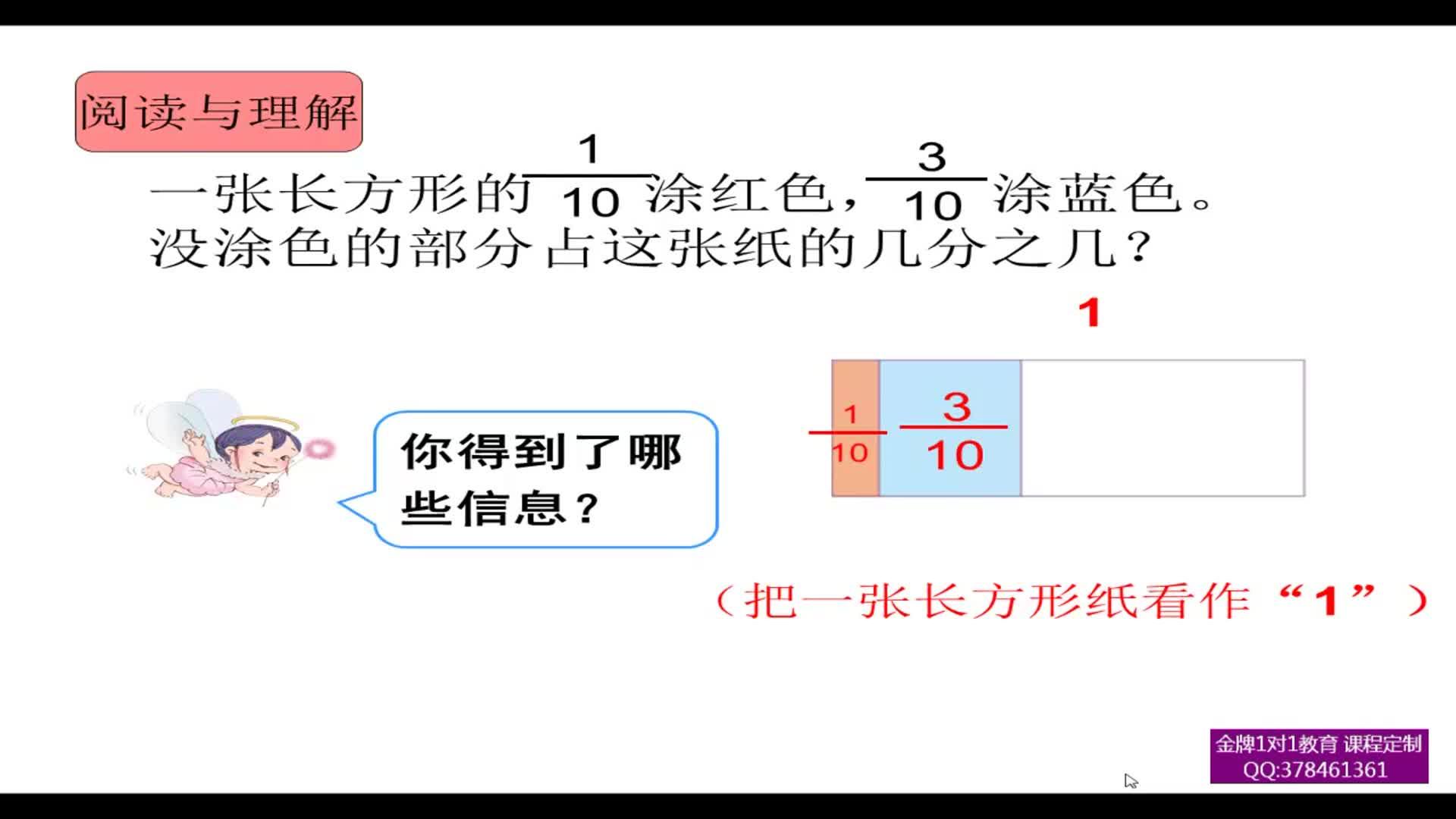 小学数学 三年级上册 分数 分数减法【小学数学微课】