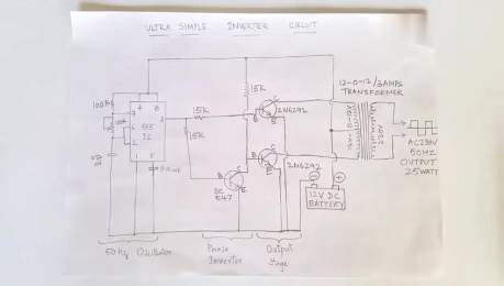 用旧黑白电视机变压器自制逆变升压器