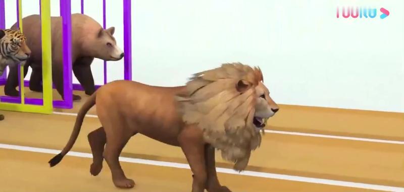 儿童卡通片:大猩猩给各种小动物喂食物,变换漂亮颜色!